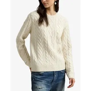 Polo Ralph Lauren Yankees Cable-knitted Wool-blend Jumper
