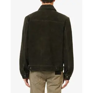 Paige Patch-pocket Suede Jacket - Everglade