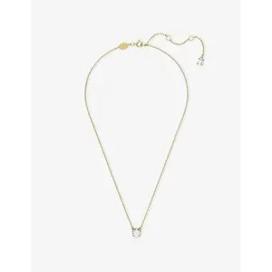 SWAROVSKI Stilla 18ct Yellow-gold Plated And Crystal Pendant Necklace - White