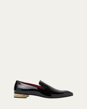 CHRISTIAN LOUBOUTIN Dandyrocks Patent Leather Loafers - Black