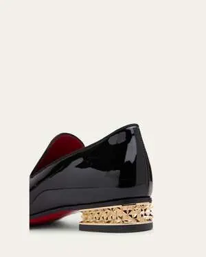 CHRISTIAN LOUBOUTIN Dandy Rocks Patent Leather Loafers