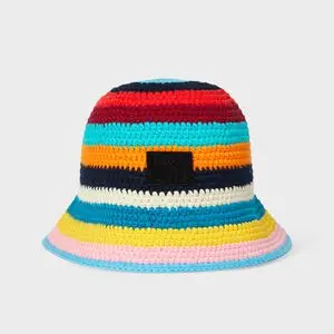 Paul Smith Signature Stripe Crochet Bucket Hat - Multicolour