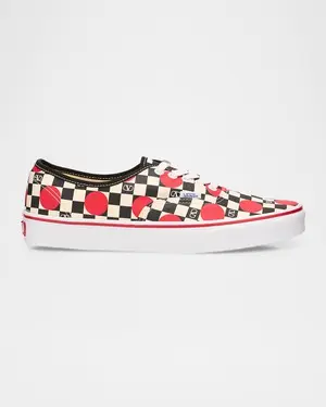 Valentino Garavani X Vans Authentic Checkerboard Canvas Low-top Sneakers - Burronero