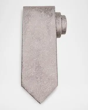 Charvet Multi-paisley Silk Tie - Gray
