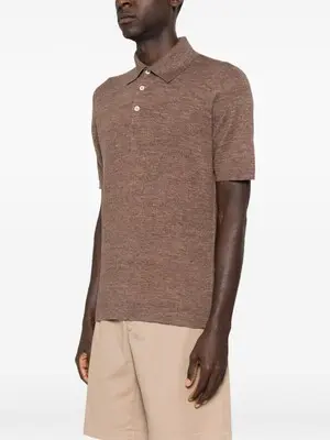 Brunello Cucinelli Linen And Cotton Blend Polo Shirt - Beige
