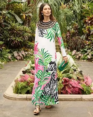 Lilly Pulitzer® Jaycen Maxi Dress - Coconut Prancing In The Moonlight Engineered Wov
