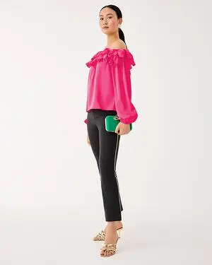 Lilly Pulitzer® Ana Embellished High Rise Crop Flare Pant