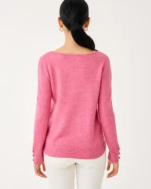 Lilly Pulitzer® Lola Sequin Sweater - Confetti Pink Metallic