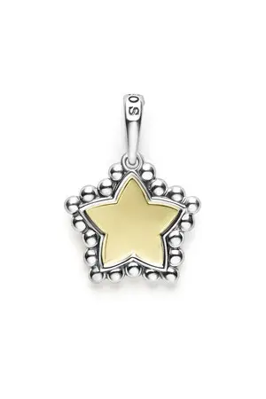 Lagos Signature Caviar Two-tone Star Charm - Gold