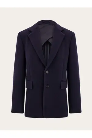 FERRAGAMO Single Breasted Jersey Blazer - Navy