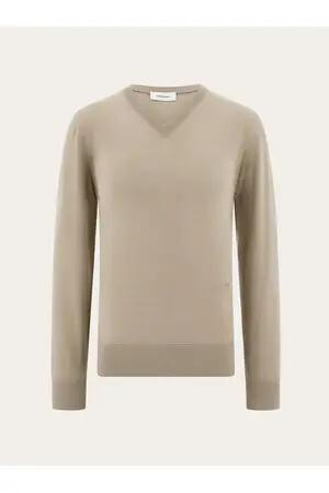 Ferragamo V Neck Knitwear For Men