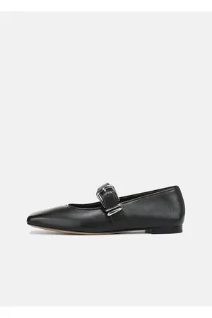 Vince Daniela Leather Mary Jane Flat - Black