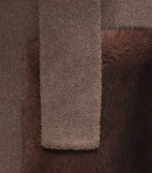 YVES SALOMON Double-faced Cashmere Long Coat With Mink Fur Pockets And Collar