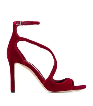 JIMMY CHOO Azia 95 Velvet Sandals