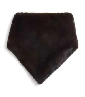 YVES SALOMON Mink-leather Bandana - Beige
