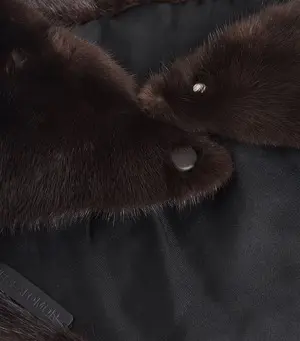 YVES SALOMON Mink-leather Bandana