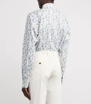 Eton Cotton Twill Printed Contemporary Fit Shirt