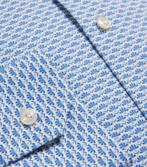 Eton Cotton Twill Print Slim Shirt