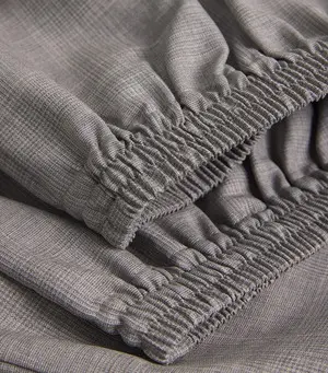 Eskandar Virgin Wool Check Japanese Trousers