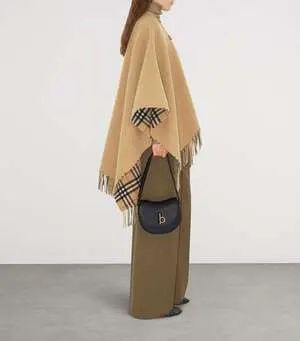 Burberry Wool Check-lined Cape