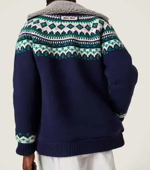 Miu Miu Wool Fair Isle Cardigan