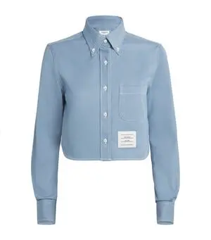 Thom Browne Denim Cropped Shirt