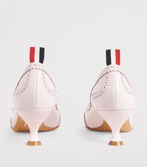Thom Browne Patent Leather Wingtip Pumps - Pink