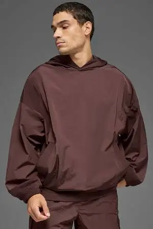 Alo Yoga Axis Hooded Pullover Top - Brownstone