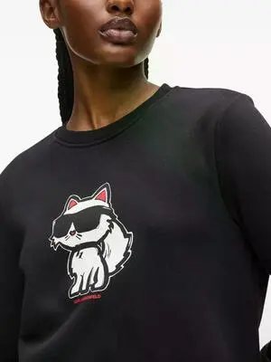 Karl Lagerfeld Ikon Choupette Sweatshirt - Black