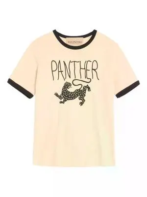 Valentino Garavani Panther-print T-shirt - Neutrals