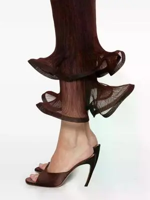 Simkhai Midi Skirt With Ruffle Detail - Brown