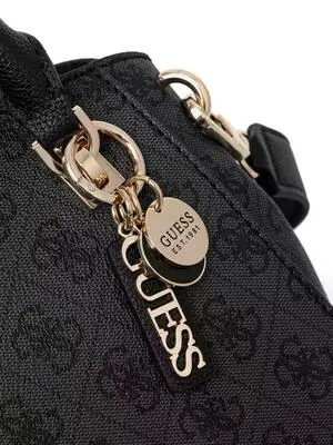 Guess Monogram Satchel With Charm