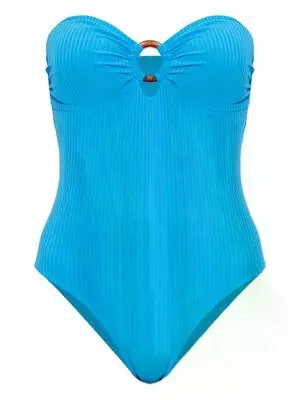 Melissa Odabash Ring-detail Strapless Swimsuit - Blue