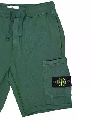 Stone Island Logo-patch Bermuda Shorts - Green