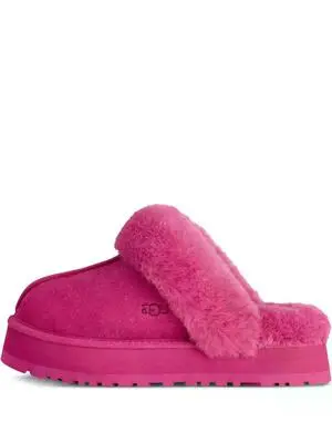 UGG Disquette Fur-trim Slippers - Pink