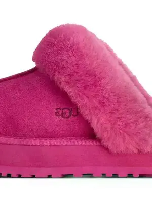 UGG Disquette Fur-trim Slippers - Pink