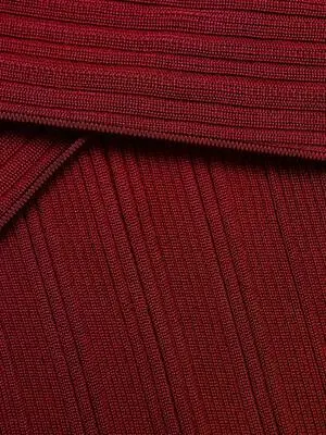 SELF-PORTRAIT Ribbed-knit Mini Dress