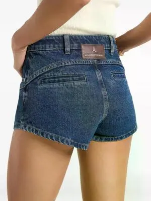 Manière De Voir Maniere De Voir Contour Detail Denim Mini Shorts