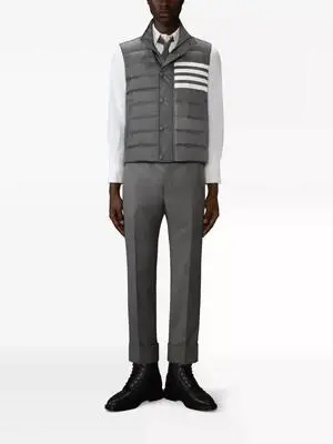 Thom Browne 4-bar Side-pockets Gilet - Grey