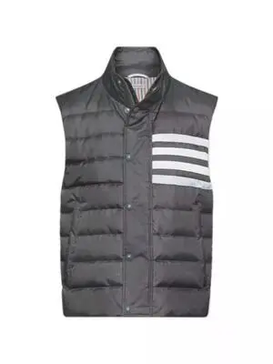 Thom Browne 4-bar Side-pockets Gilet - Grey