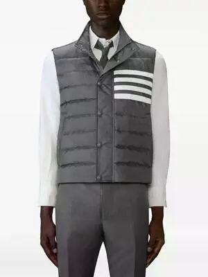 Thom Browne 4-bar Side-pockets Gilet - Grey