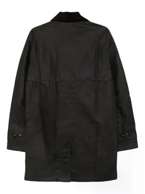 BARACUTA Corduroy-collar Long-sleeve Coat