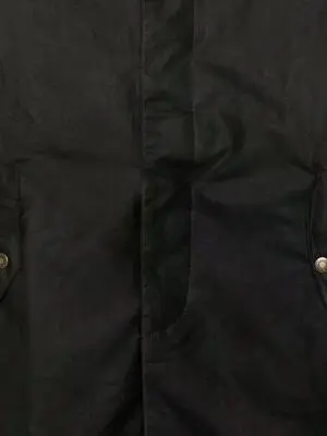 BARACUTA Corduroy-collar Long-sleeve Coat