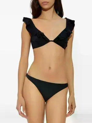 Melissa Odabash Ruffled Detail Bikini Top - Black