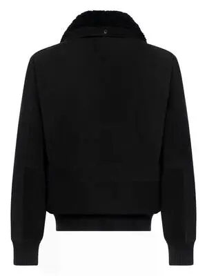 FRANZESE COLLECTION Detachable Collar Jacket - Black