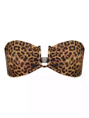 Melissa Odabash Prague Animal-print Bikini Top - Brown