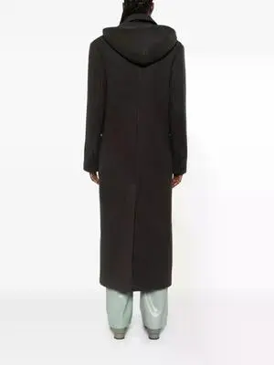 Nanushka Double-breasted Hooded Coat