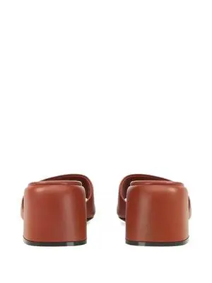 SERGIO ROSSI 55mm Surge Leather Mules - Brown