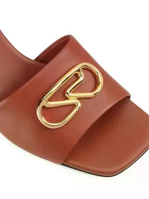 SERGIO ROSSI 55mm Surge Leather Mules - Brown