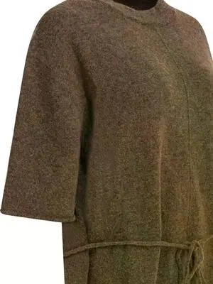 UMARMUNG Belted Knit Top - Brown